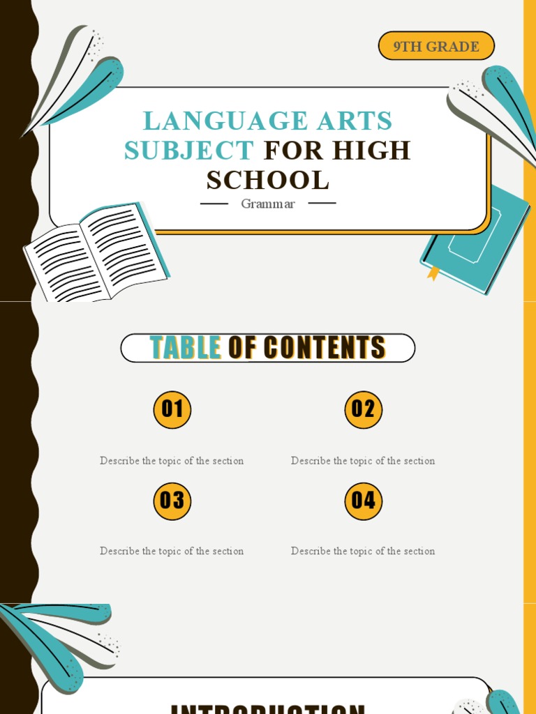 Language Arts Subject: For High School | PDF | English Language | Planets