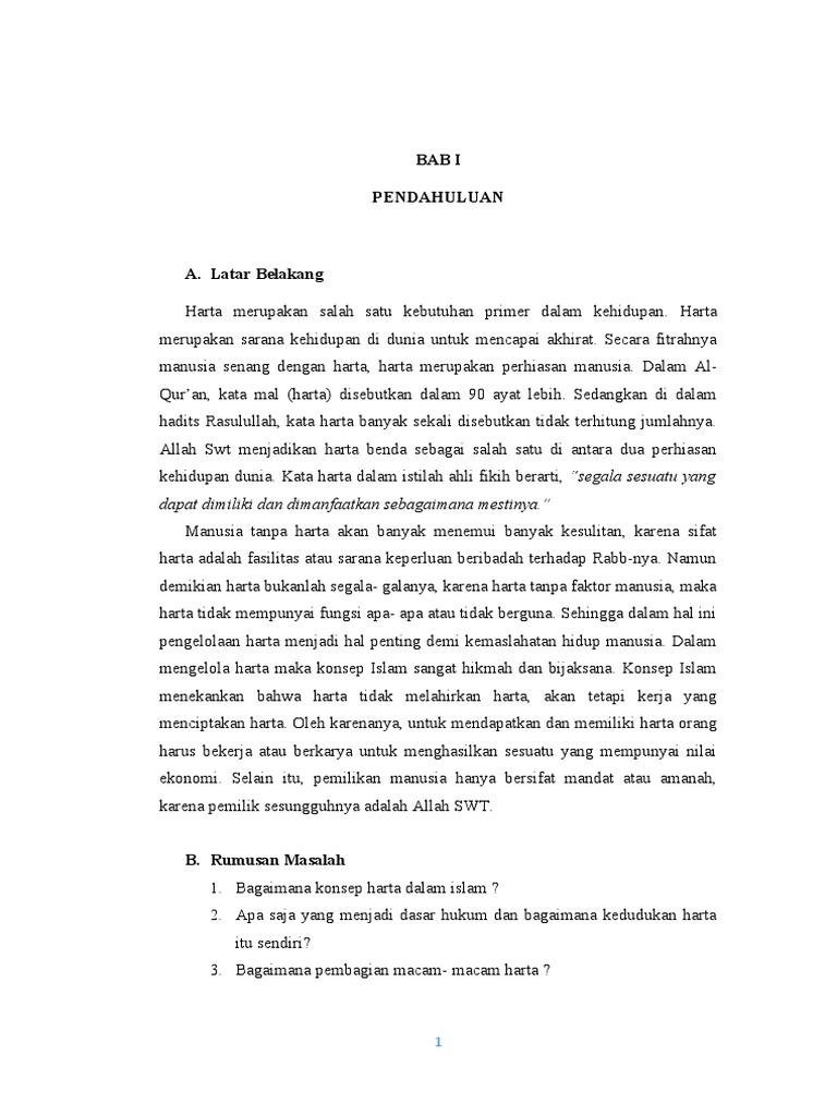 Konsep Harta Dalam Islam | PDF