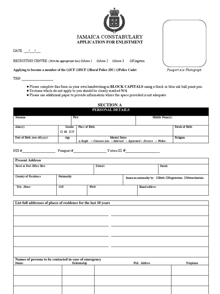 An Application for Enlistment: A Thorough Review of Qualifications and ...