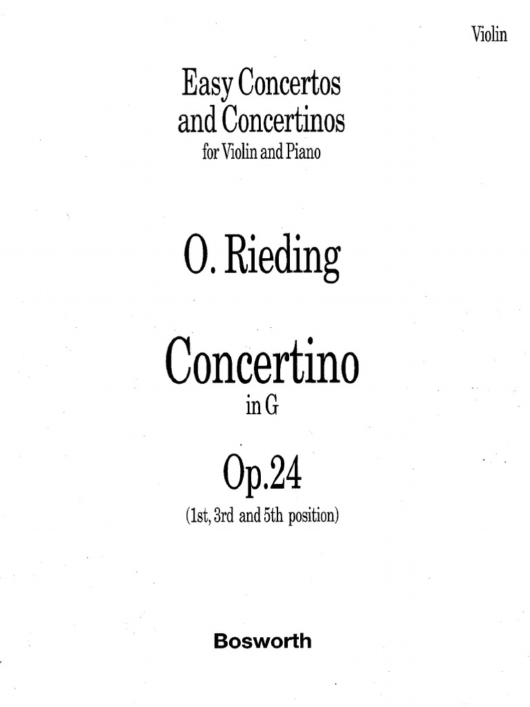Rieding-Concertino in Op 24 Violin | PDF