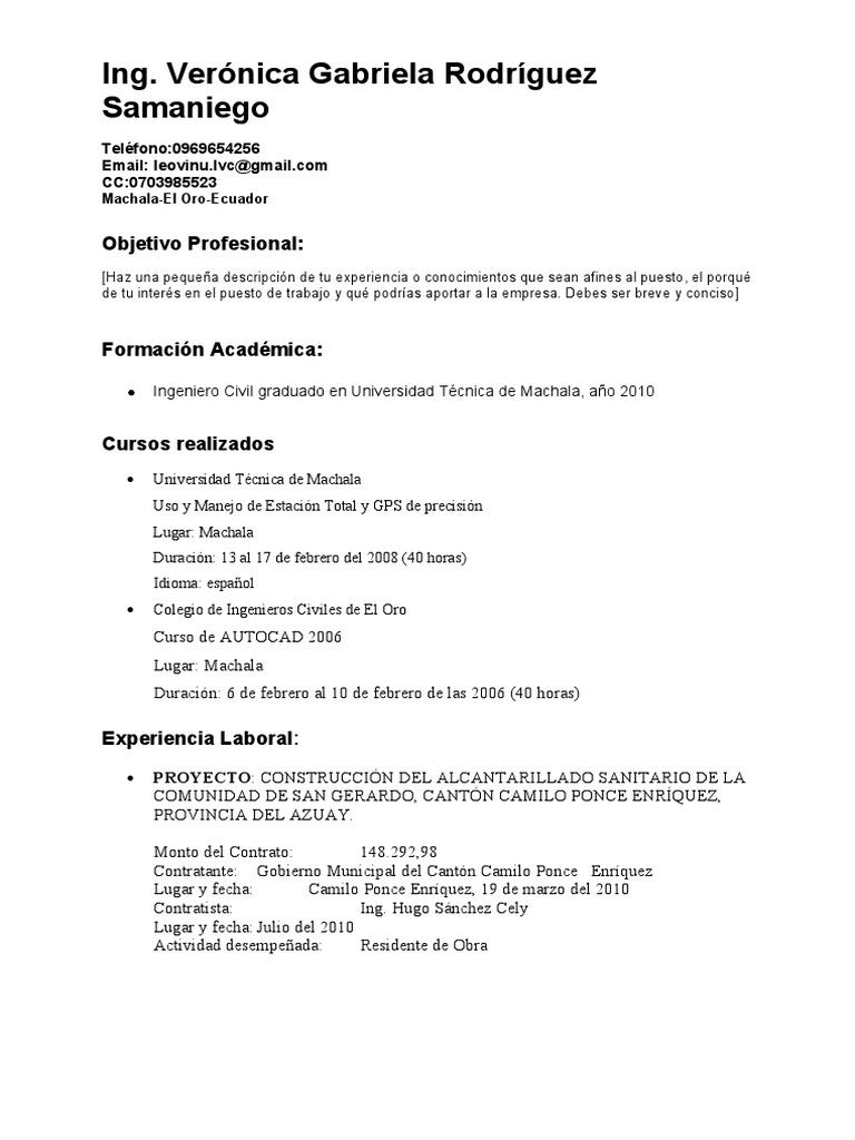 CV Veronica Rodriguez | PDF