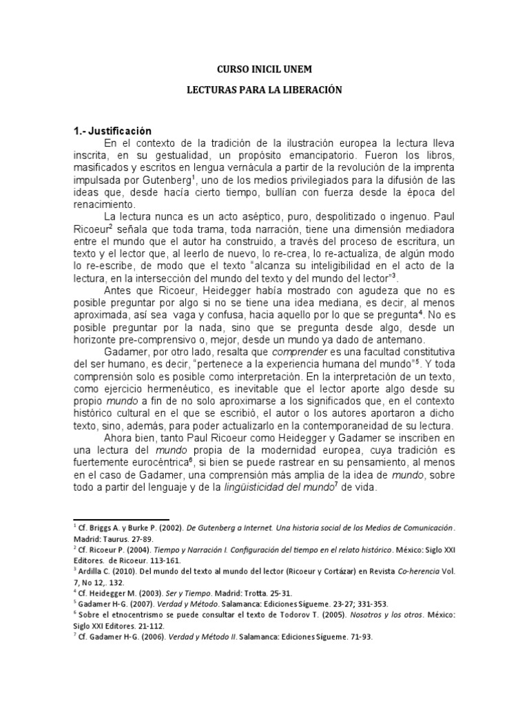Lecturas para la liberación: Hacia una comprensión crítica y decolonial ...
