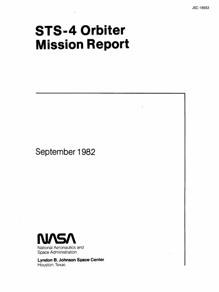 STS-4 Orbiter Mission Report | PDF