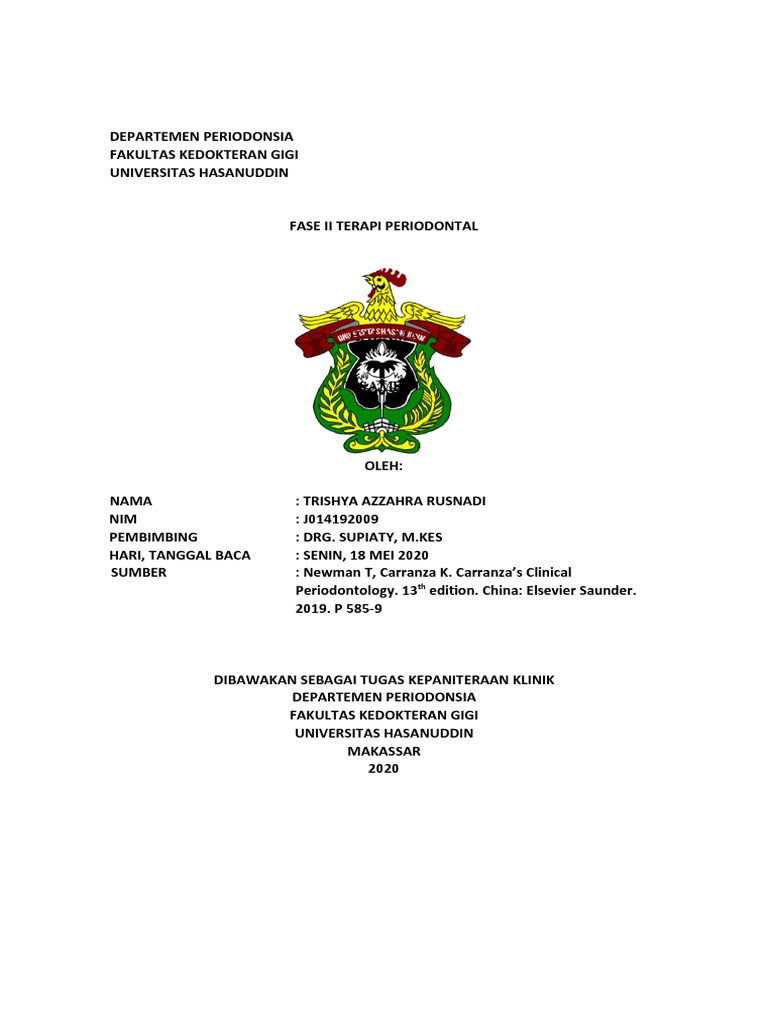 Fase Ii Terapi Periodontal Script | PDF