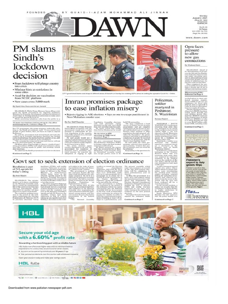 PDF - 08 02 2021 Dawn Newspaper | PDF