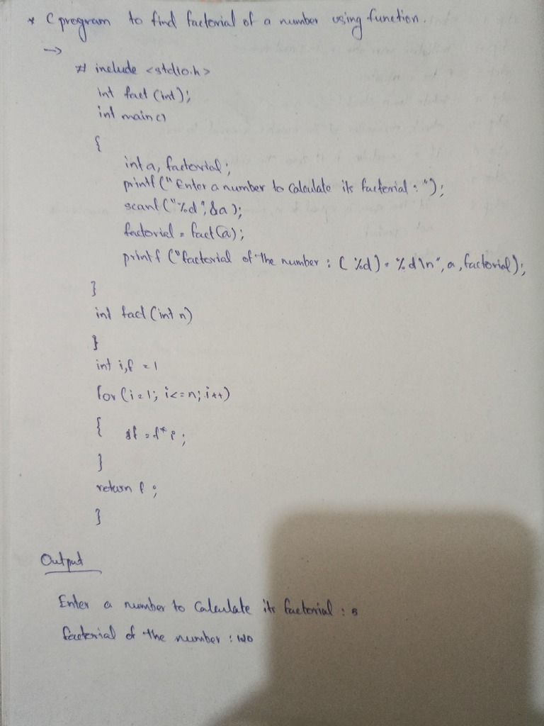 Calculate Factorial of a Number Using Loops | PDF