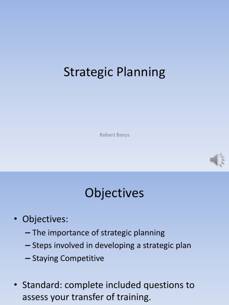 Strategic Planning | PDF | Strategic Planning | Strategic Management