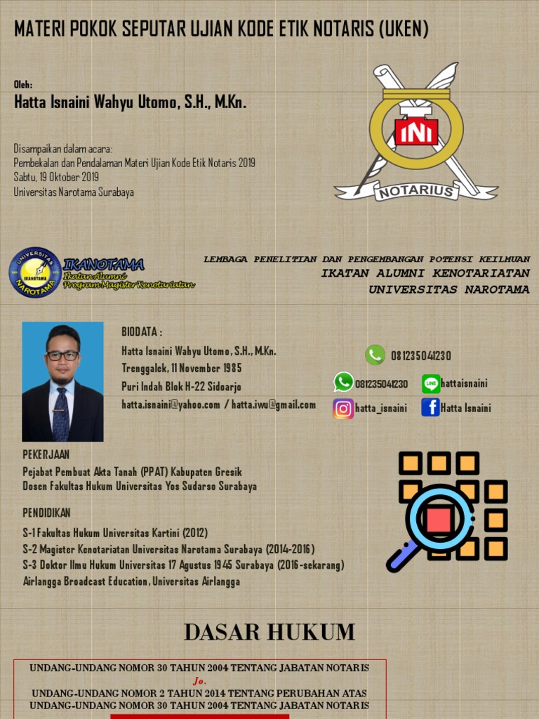 Pedoman Ujian Kode Etik Notaris | PDF