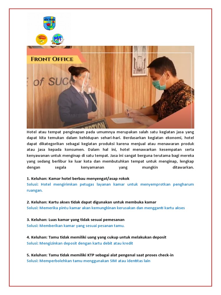 Contoh Keluhan Tamu Hotel | PDF