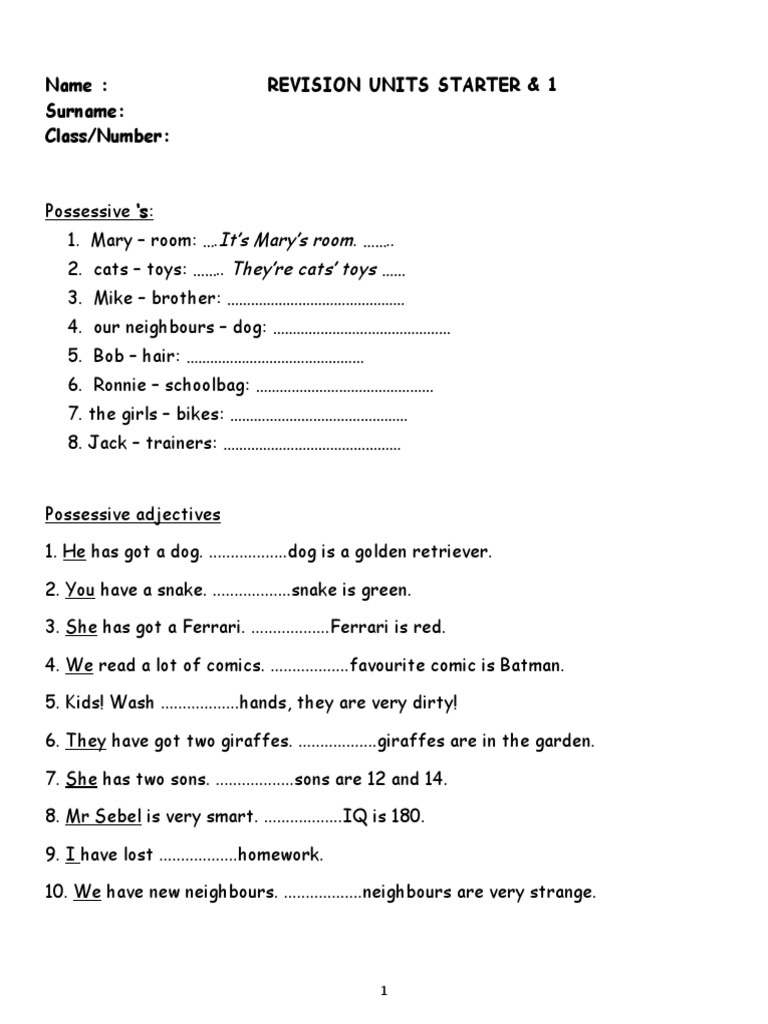 Possessive and Verb Games for Kids | PDF | Television Episodes ...