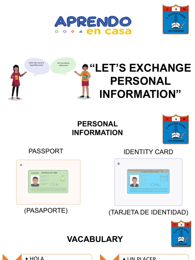 Let's Exchange Personal Information | PDF