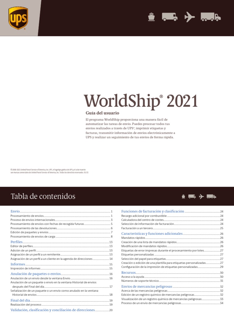 Worldship User Guide | PDF | Ventana (informática) | aduana