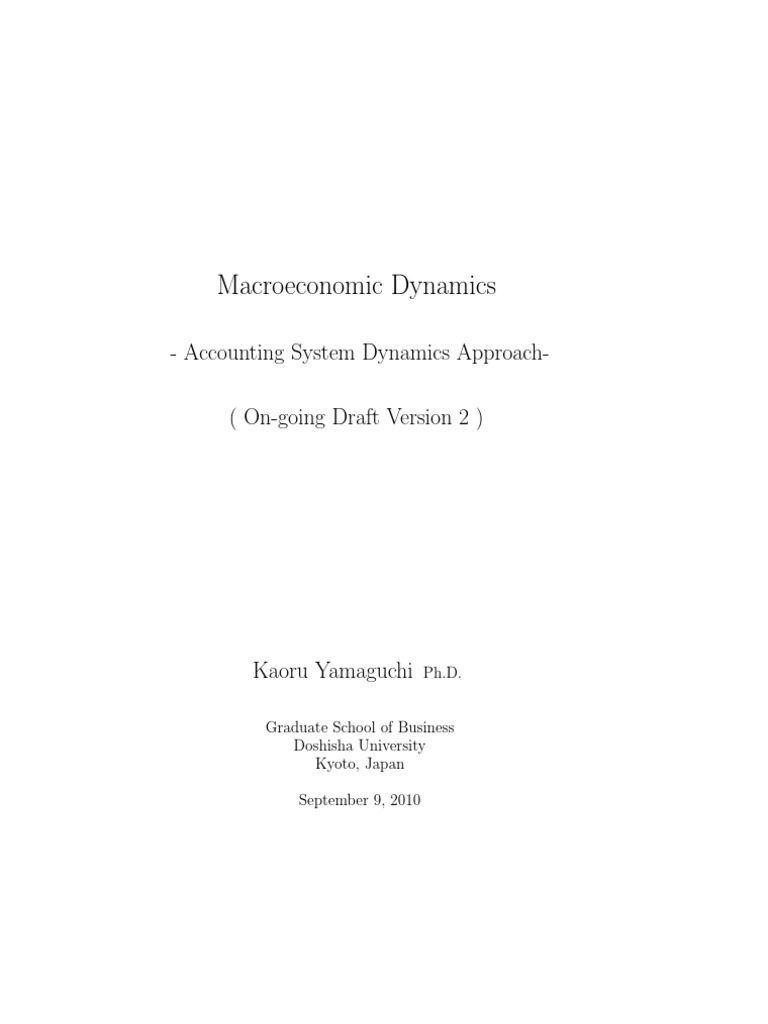 Macro Dynamics | PDF | Aggregate Demand | Summation