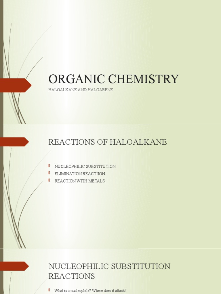 Organic Chemistry Haloalkane And Haloarene Pdf Chemical Reactions