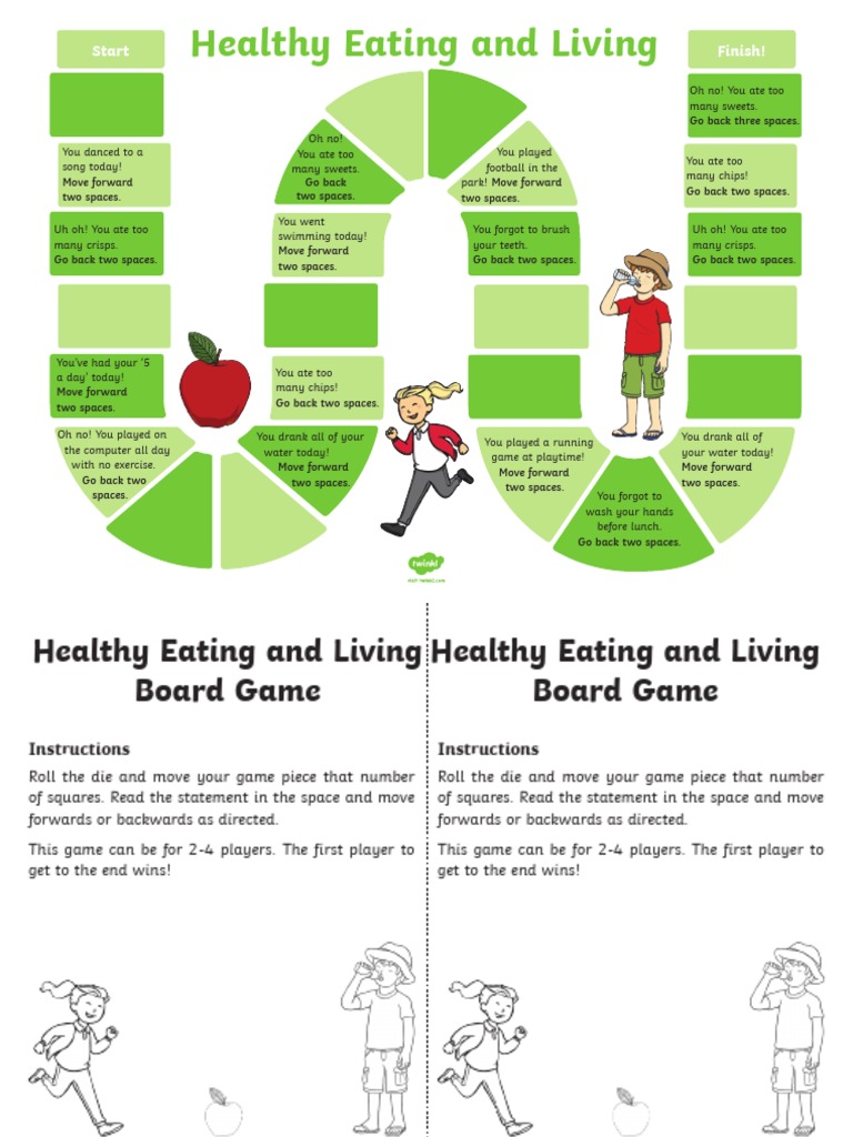 Healthy Eating and Living Board Game | PDF