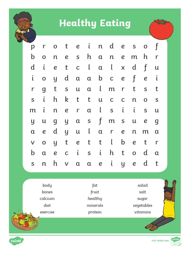 Healthy Eating Word Search | PDF