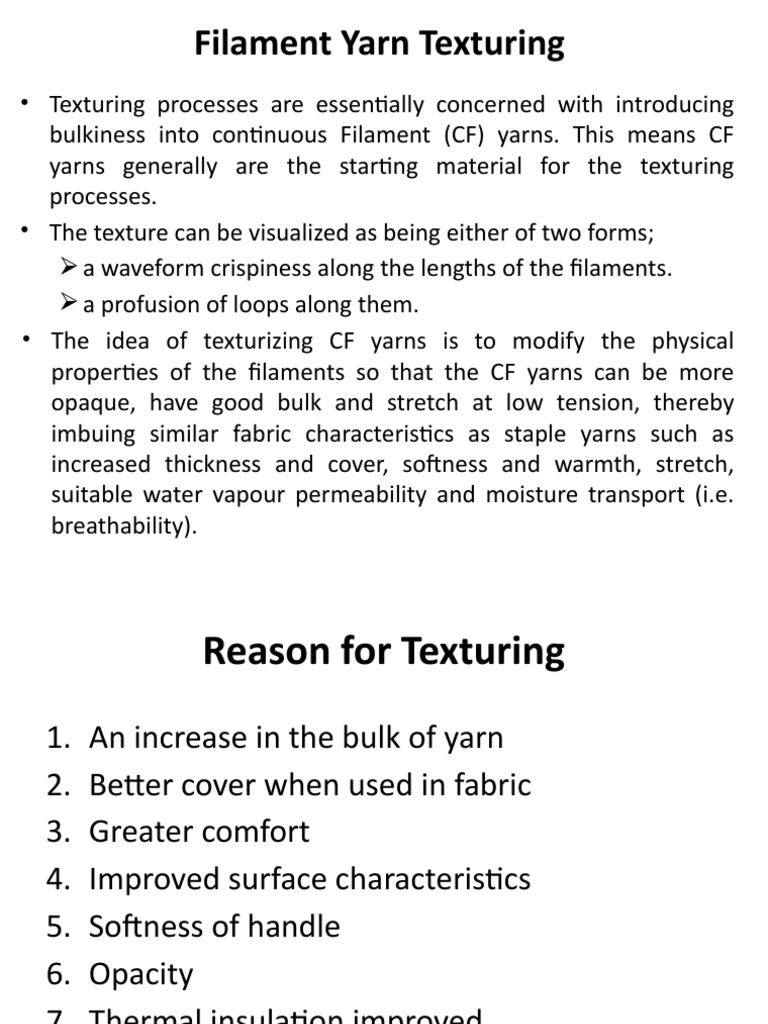 Yarn Texturing | PDF | Yarn | Knitting