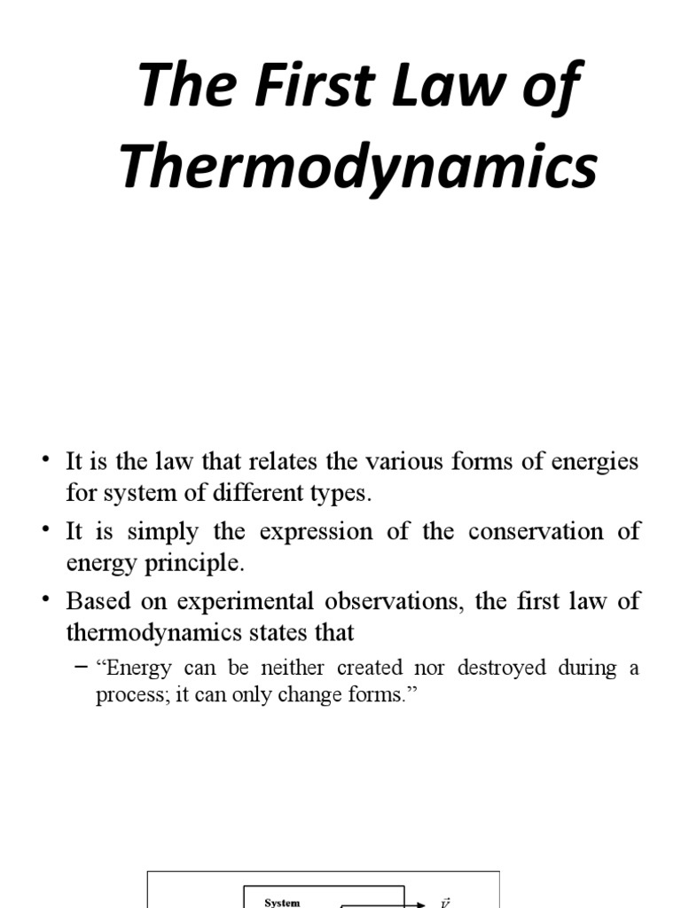 First Law of Thermodynamics Explained | PDF | Heat | Enthalpy