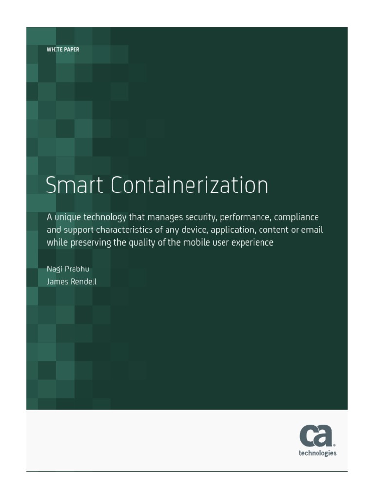 Smart Containerization | PDF | Mobile App | Android (Operating System)