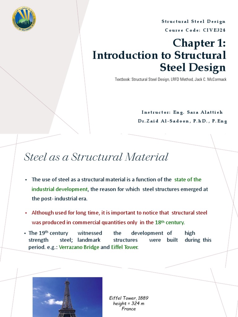 Chapter 1 Introduction To Steel Design | PDF | Deformation (Engineering ...