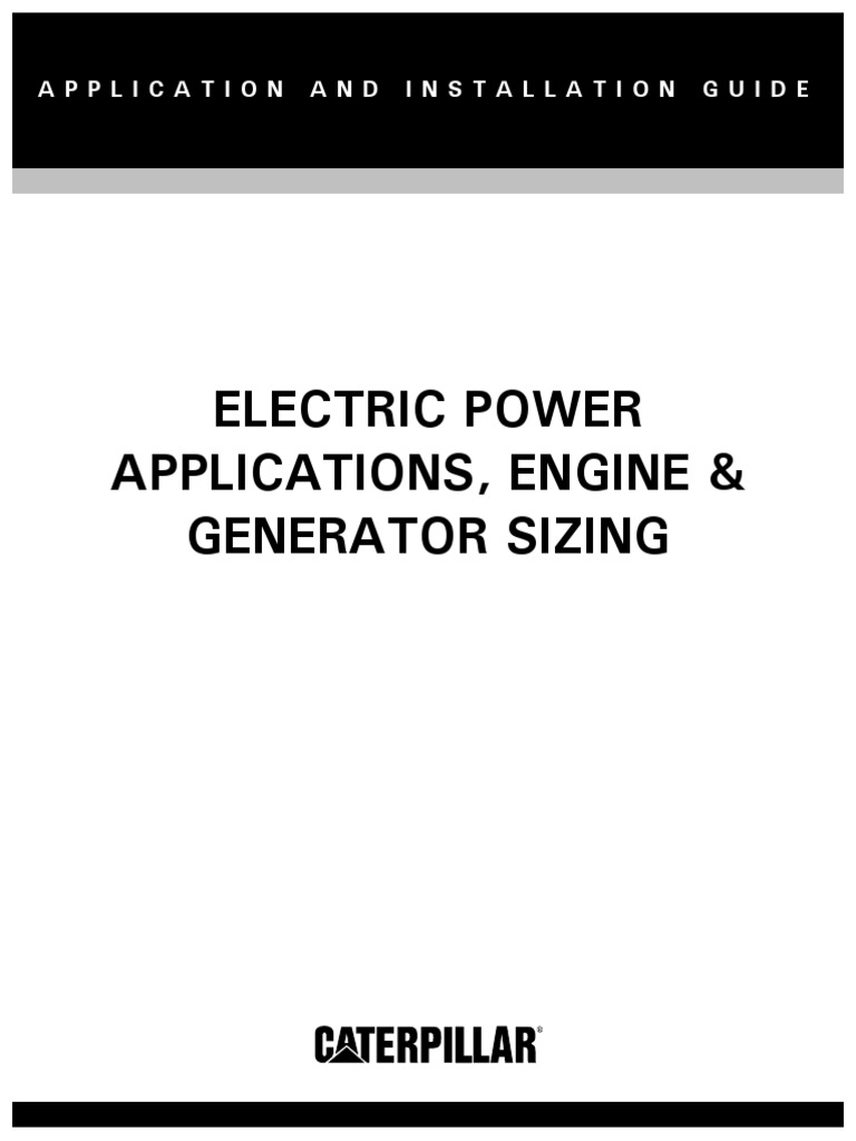 CAT EP Selcetion and Sizing Guide | PDF | Electric Motor | Electric ...