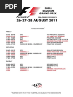 F1 2025 Timetable | PDF