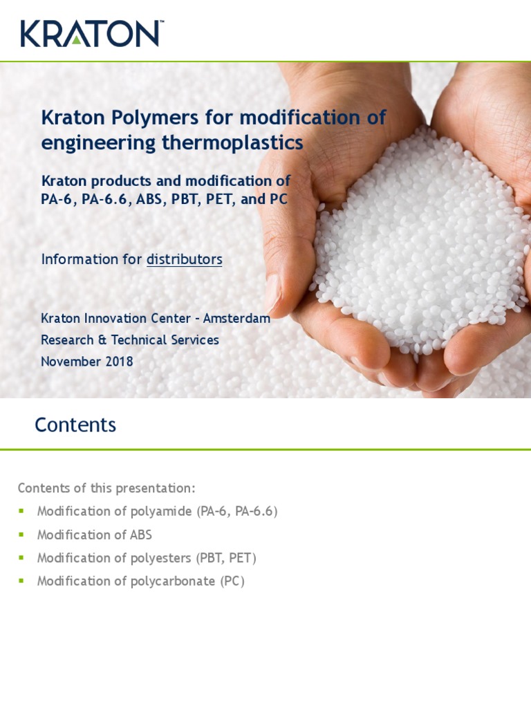 Kraton Polymers For Modification of Engineering Thermoplastics | PDF | Polymers | Copolymer