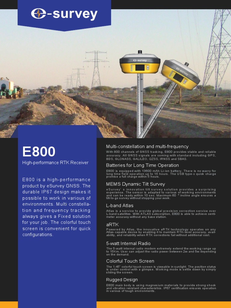 E800 High-Performance GNSS Receiver | PDF | Surveying | Global ...