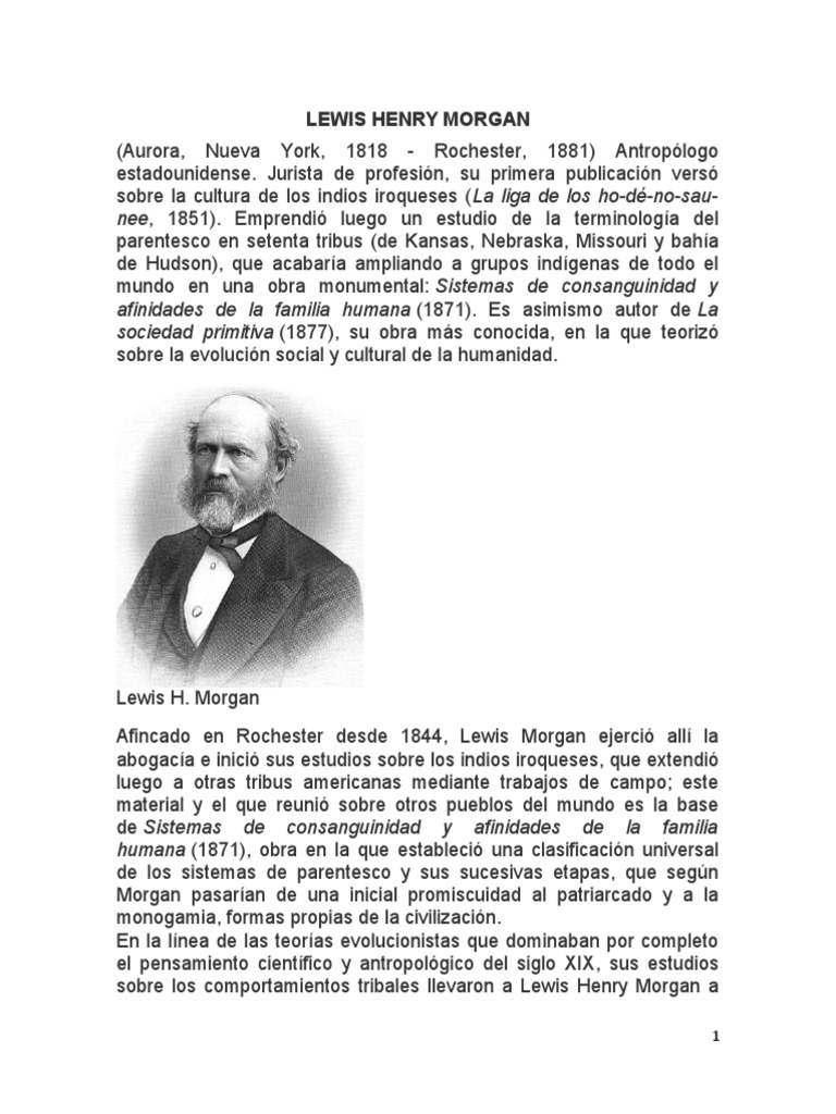 Lewis H. Morgan | PDF | Ciencias sociales