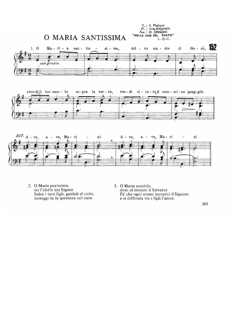 O Maria Santissima | PDF
