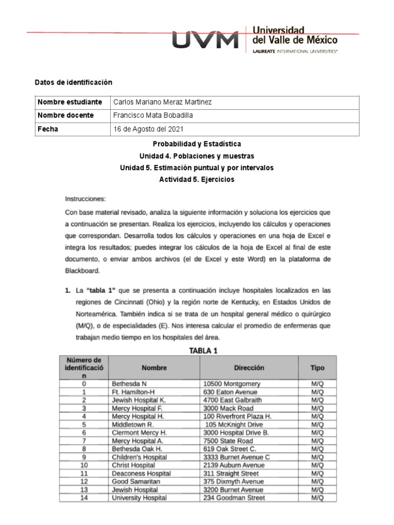 Act5 Ejercicios Prob y Est PDF | PDF