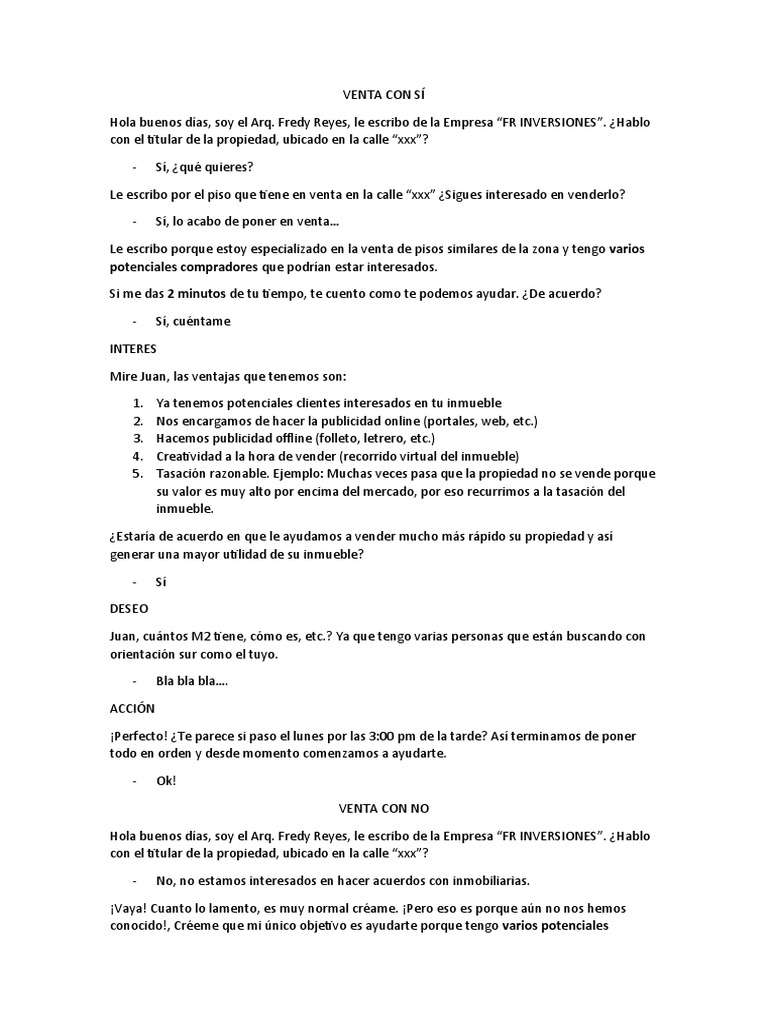 Speech de Ventas | PDF