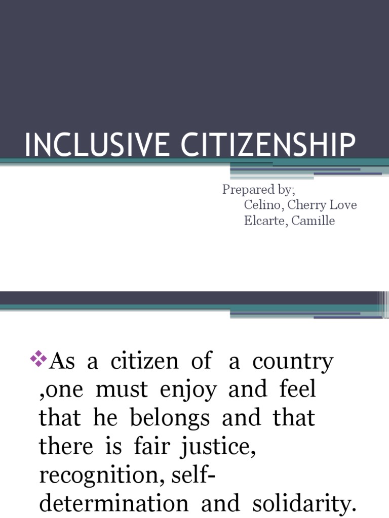 Understanding Inclusive Citizenship | PDF | Politics | Social Science
