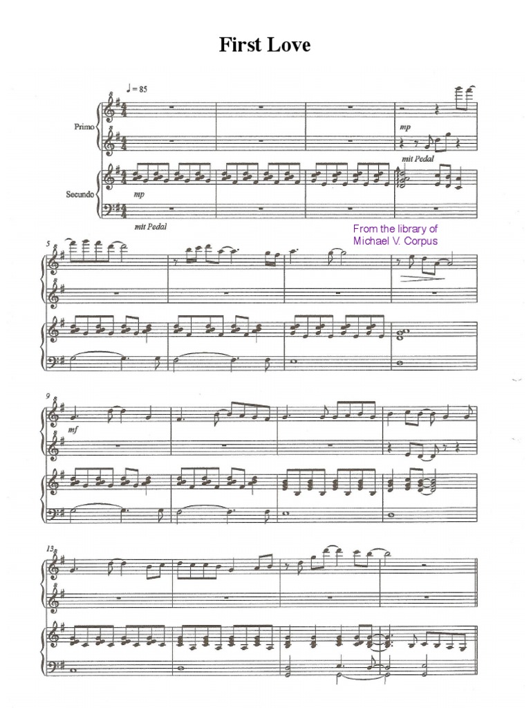 First Love Piano Duet | PDF