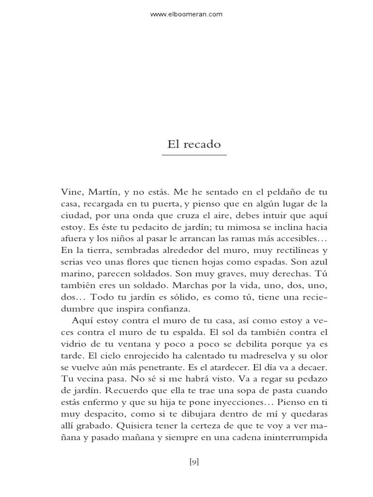 Elena Poniatowska - El Recado | PDF
