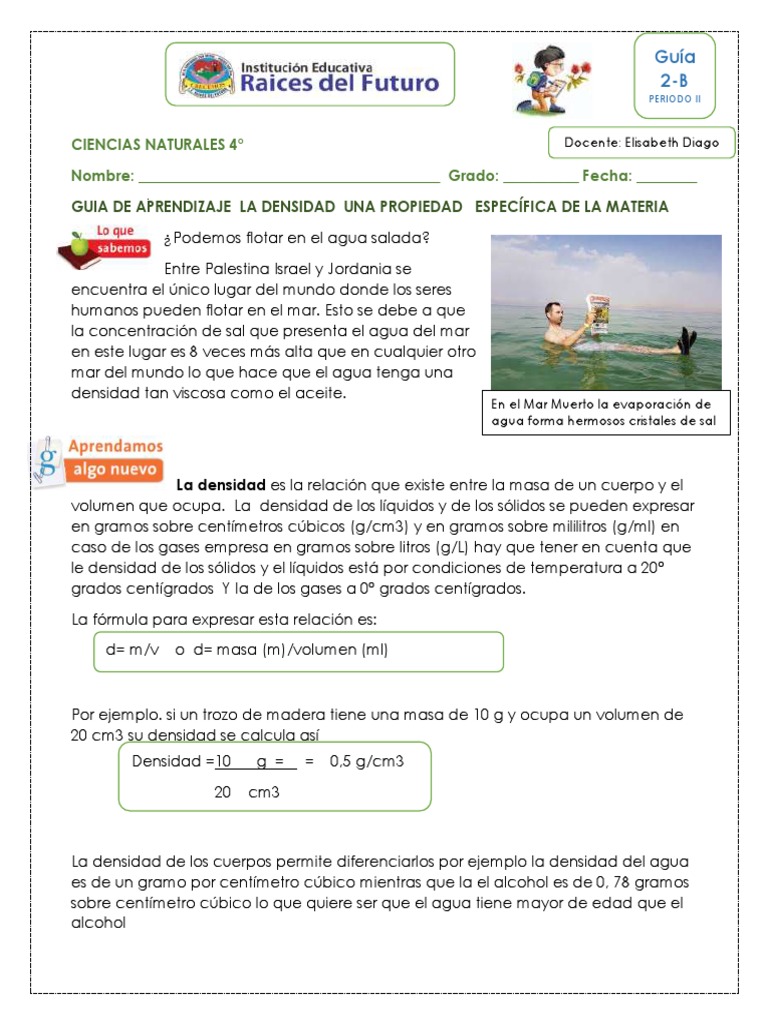 Densidad: Conceptos para Niños de Primaria | PDF | Densidad | Agua