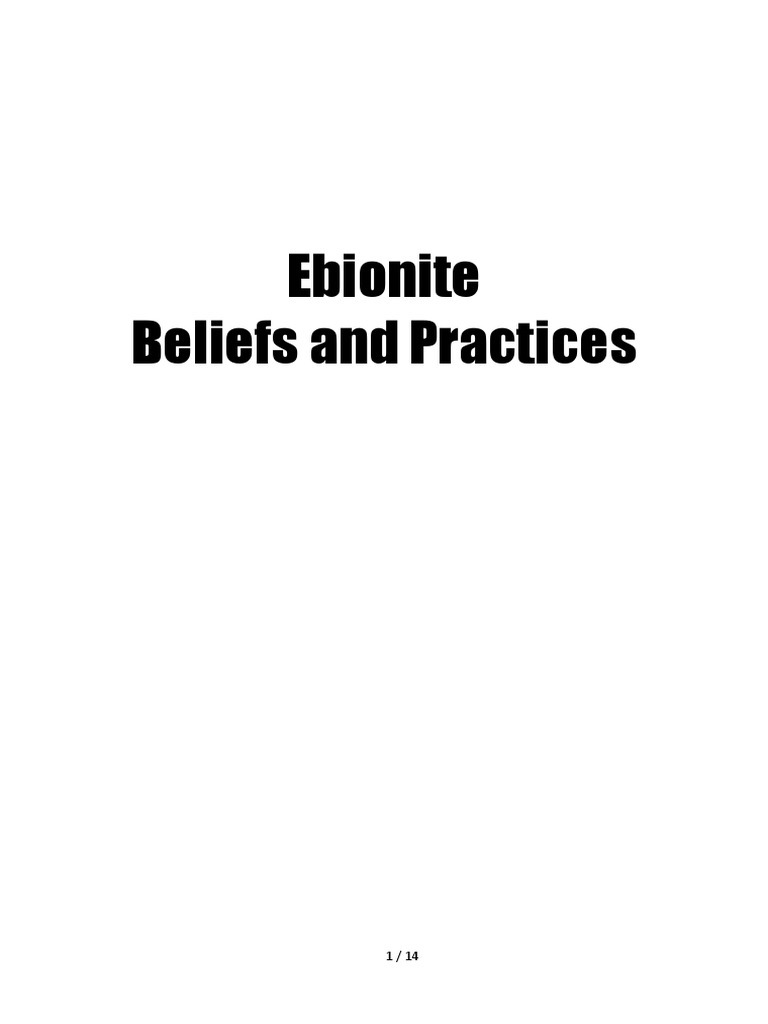 Ebionite Beliefs and Biblical Rejection | PDF | Jesus | Paul The Apostle