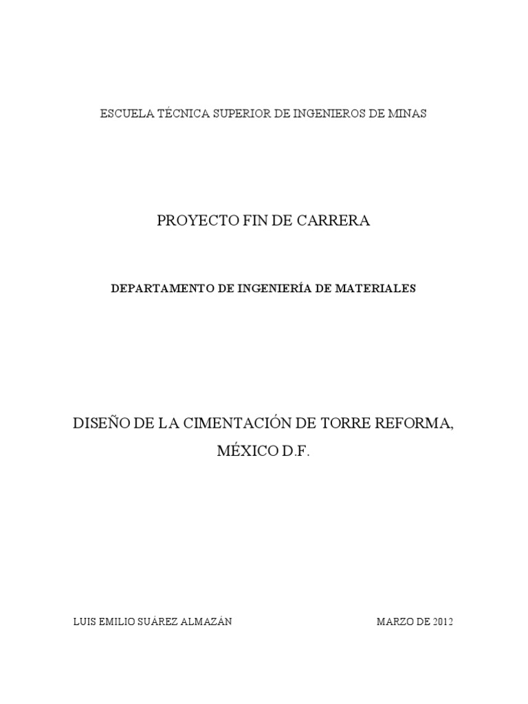 Torre Reforma | PDF | Ingeniero civil