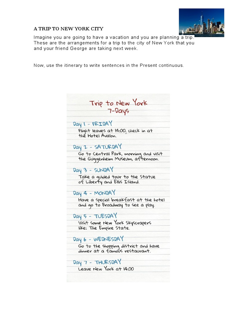 A Trip To New York City | PDF | Language Arts & Discipline