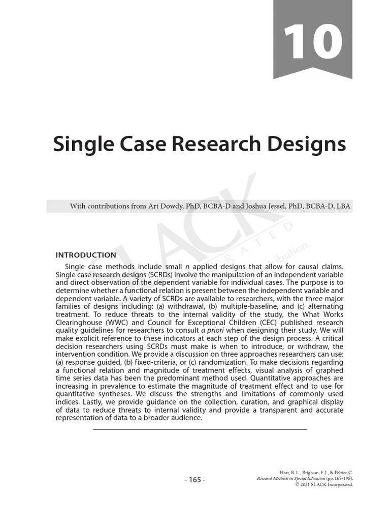 Single Case Research Designs: Stri But Ion | PDF | Scientific Method ...