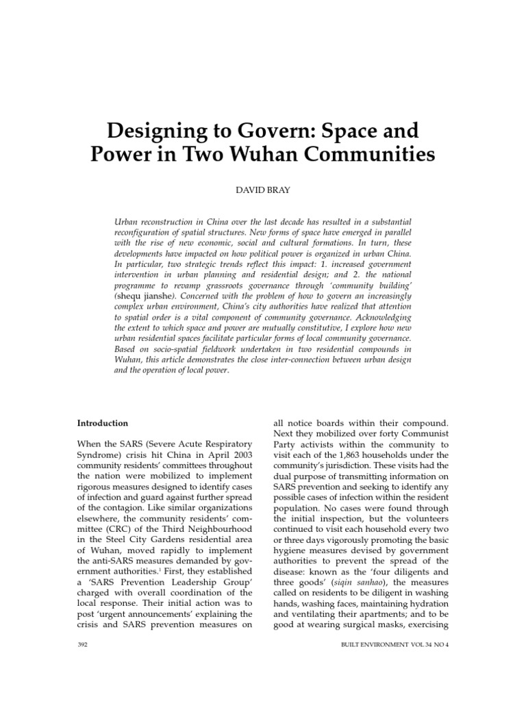 Urban Governance in Wuhan's Communities | PDF | City | Community