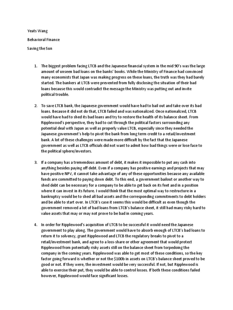 LTCB | PDF | Banks | Debt