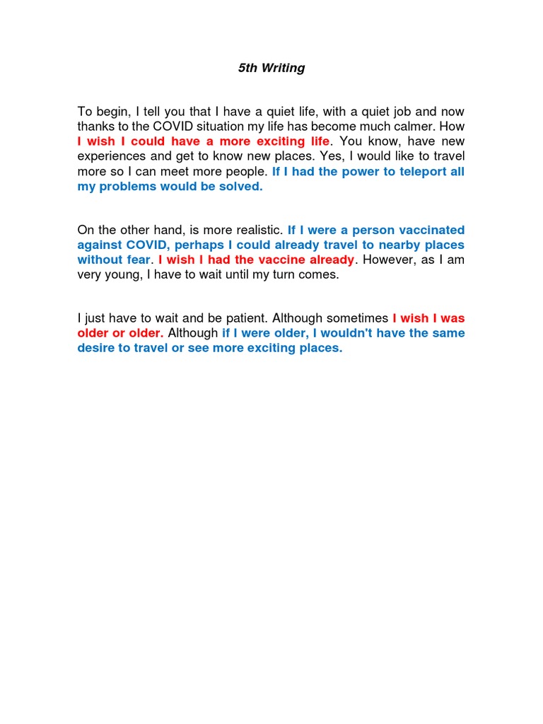 5th Writing | PDF