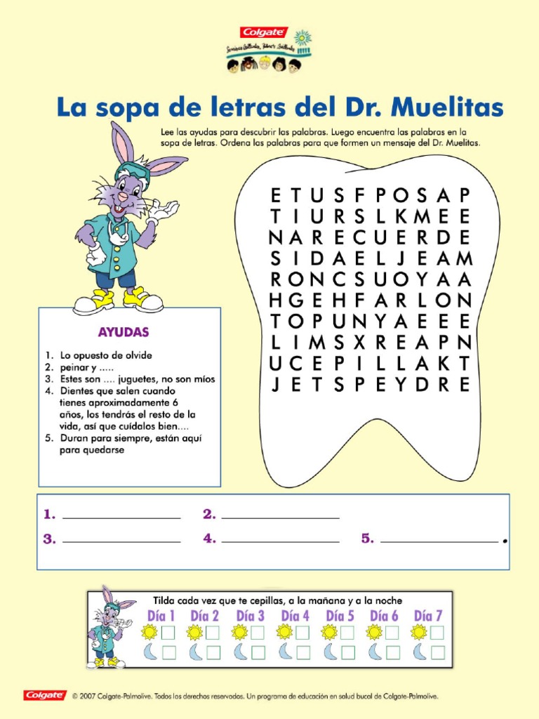 Sopa Letras DR Muelitas | PDF