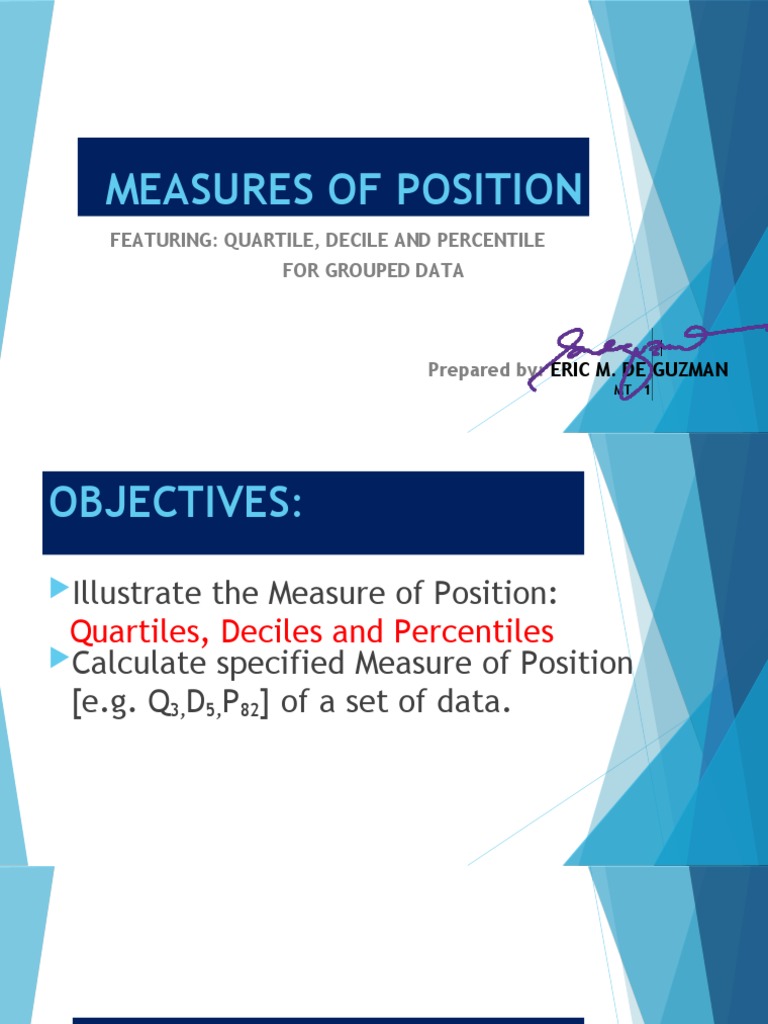 Measures of Position: Quartiles, Deciles, Percentiles | PDF | Teaching Methods & Materials