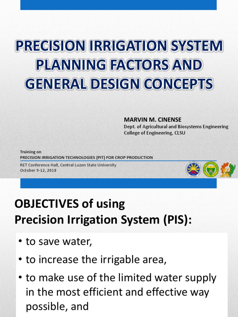 PIS Design Concepts Presentation | PDF | Loam | Irrigation