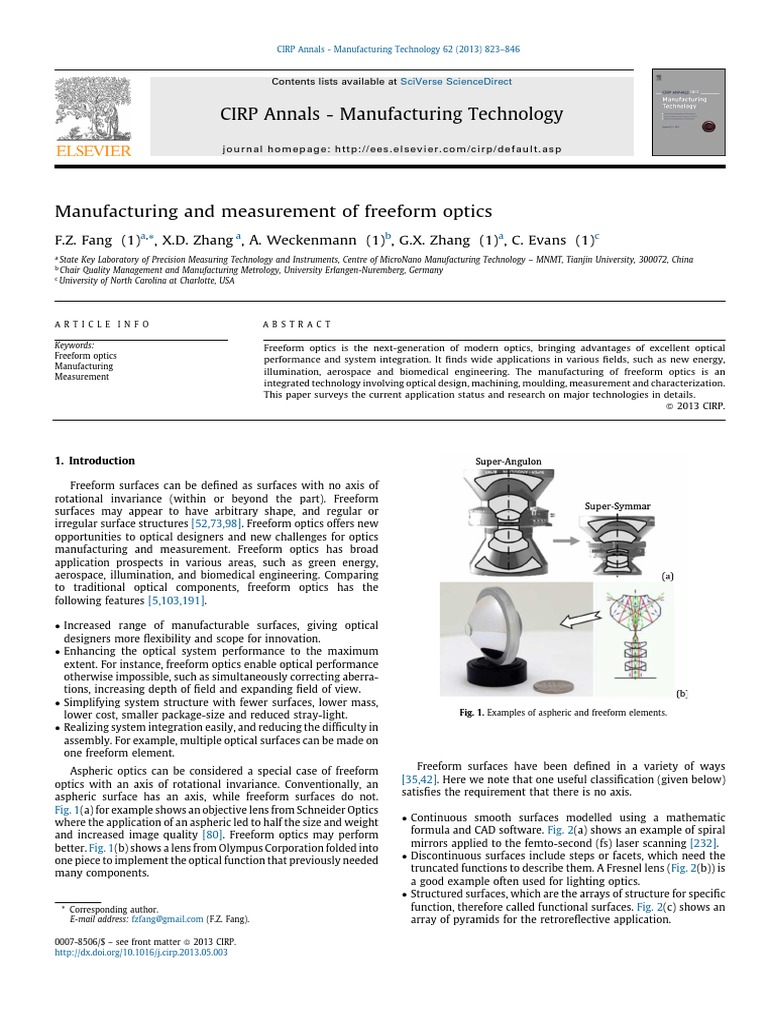 CIRP Annals - Manufacturing Technology: F.Z. Fang (1), X.D. Zhang, A ...