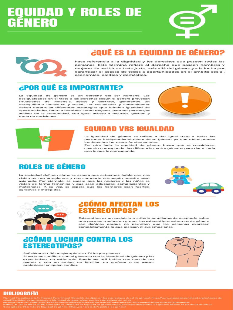 Infografía Equidad de Género | PDF | Igualdad de género | Estudios de género