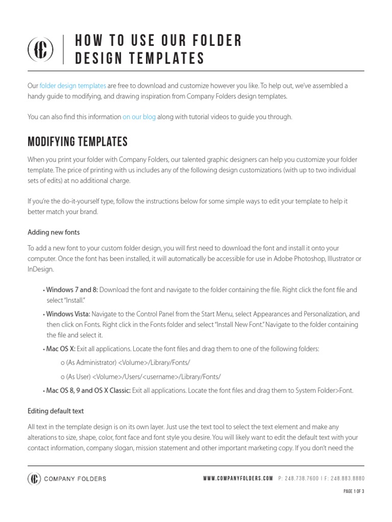 How To Use Our Folder Design Templates | PDF | Adobe Photoshop ...