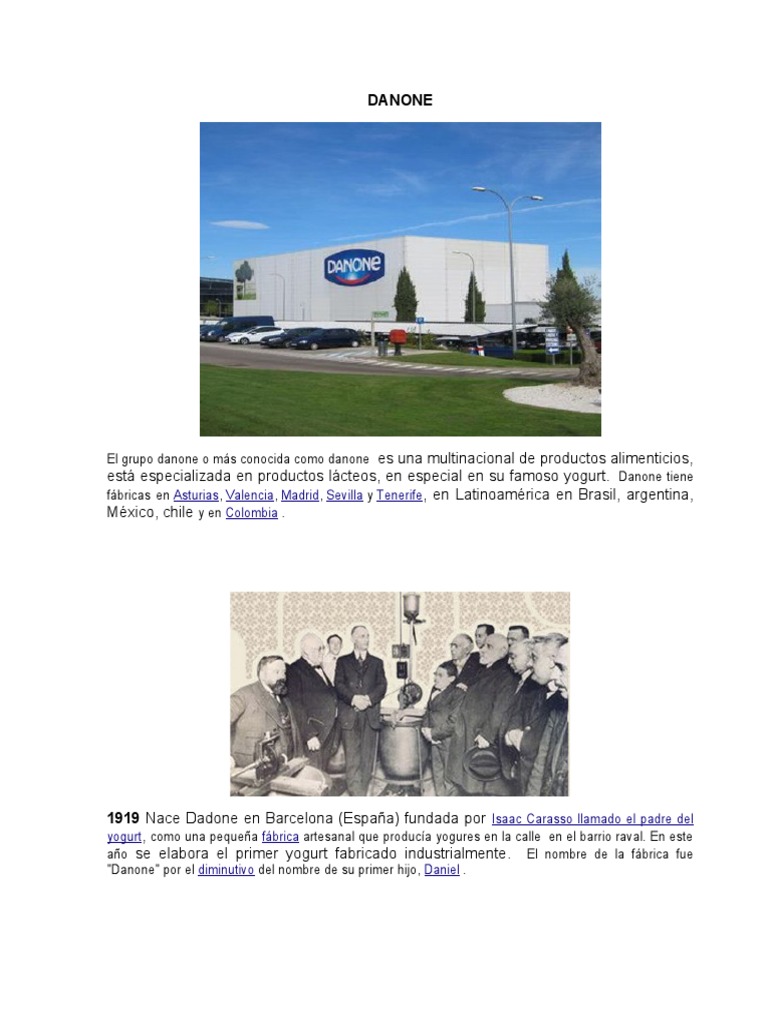 DANONE | PDF | Comida y bebida | Nutrición